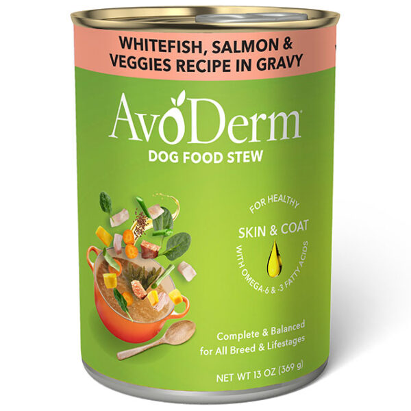 12 Cans-Whitefish, Salmon & Veggies Recipe In Gravy - AvoDerm